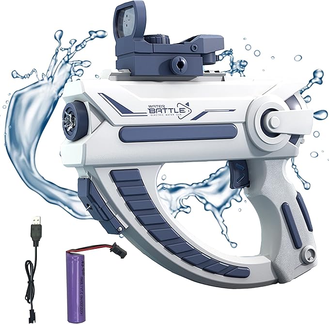 Amazon.com: Electric Water Gun,Full Auto Water Pistol Tactical Scopes+1 ...