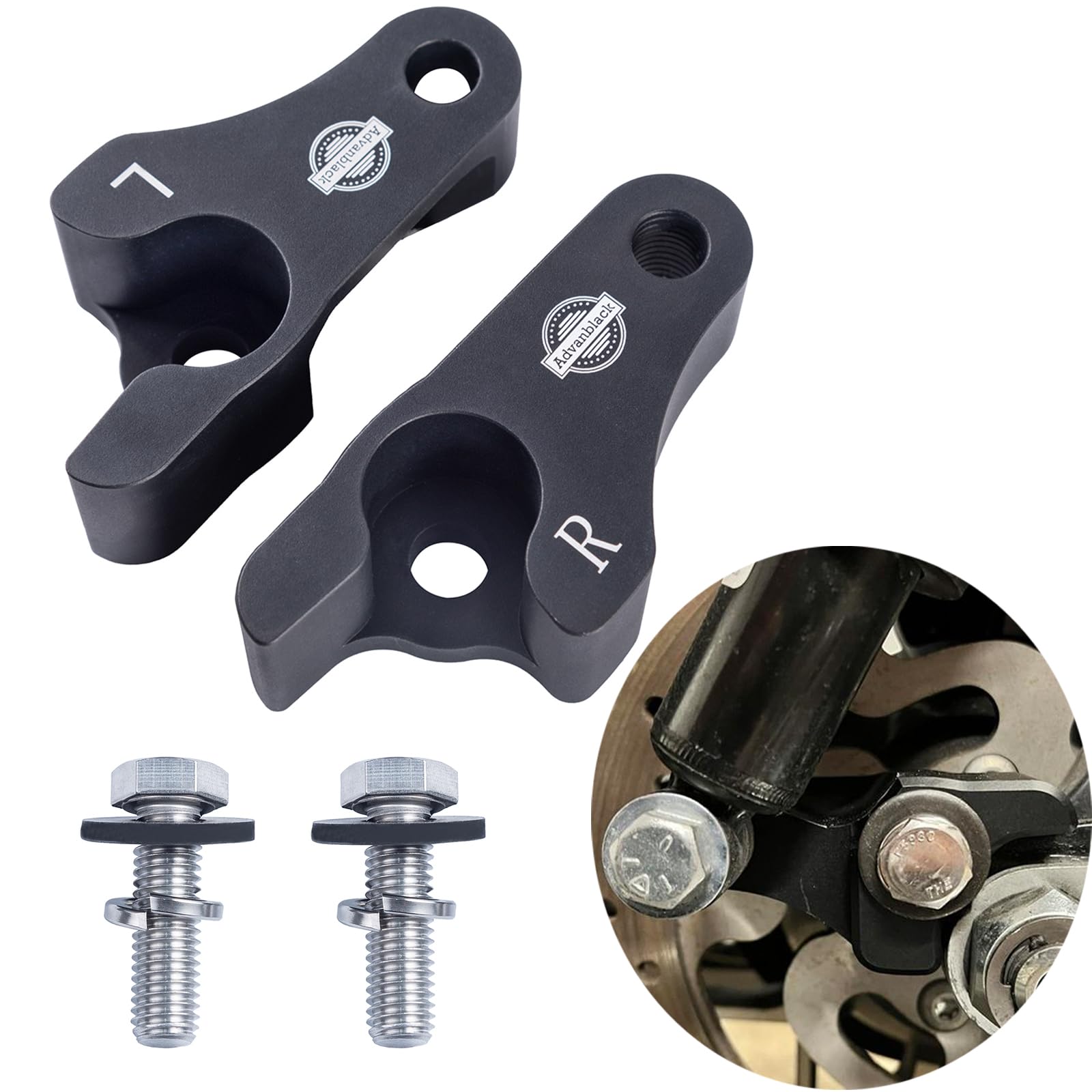 Amazon.com: Motorcycle Rear Lowering Kits Black 2 Inch Lowering Blocks ...