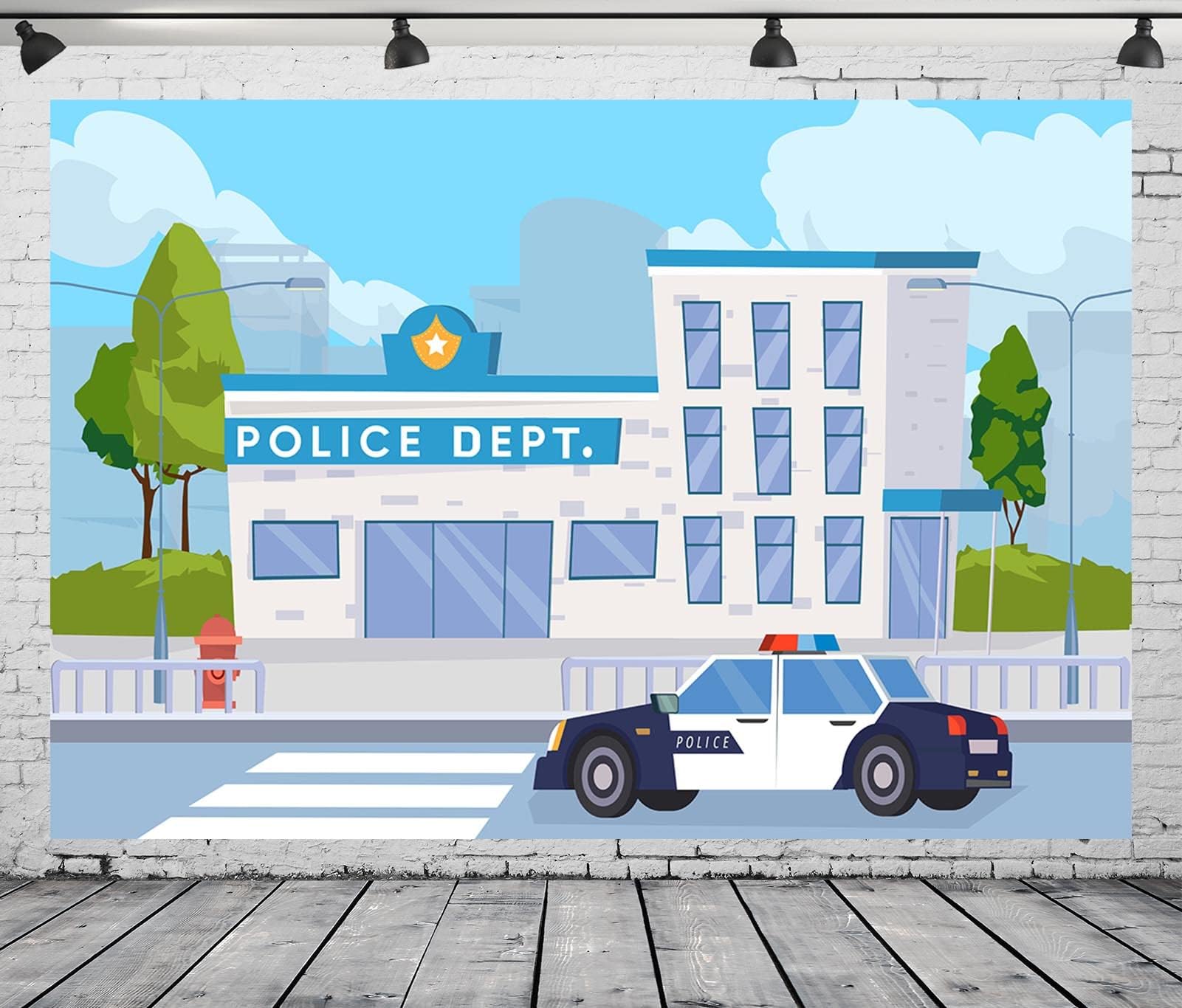 Police Station Cartoon Background