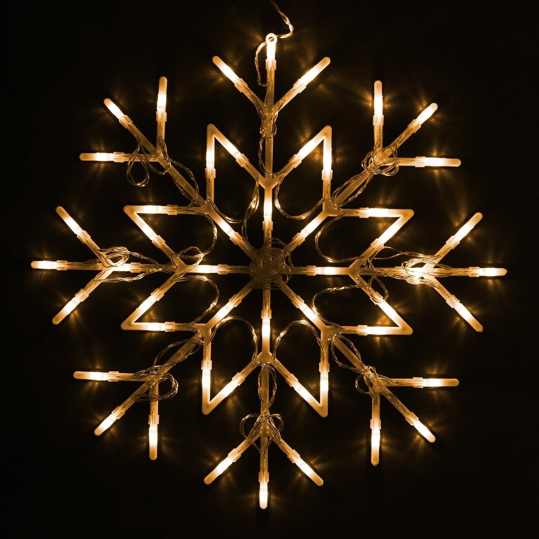 Dawsons Living Christmas Snowflake or Star - Large Battery Operated ...