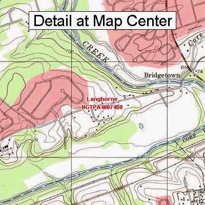 Amazon.com : USGS Topographic Quadrangle Map - Langhorne, Pennsylvania ...