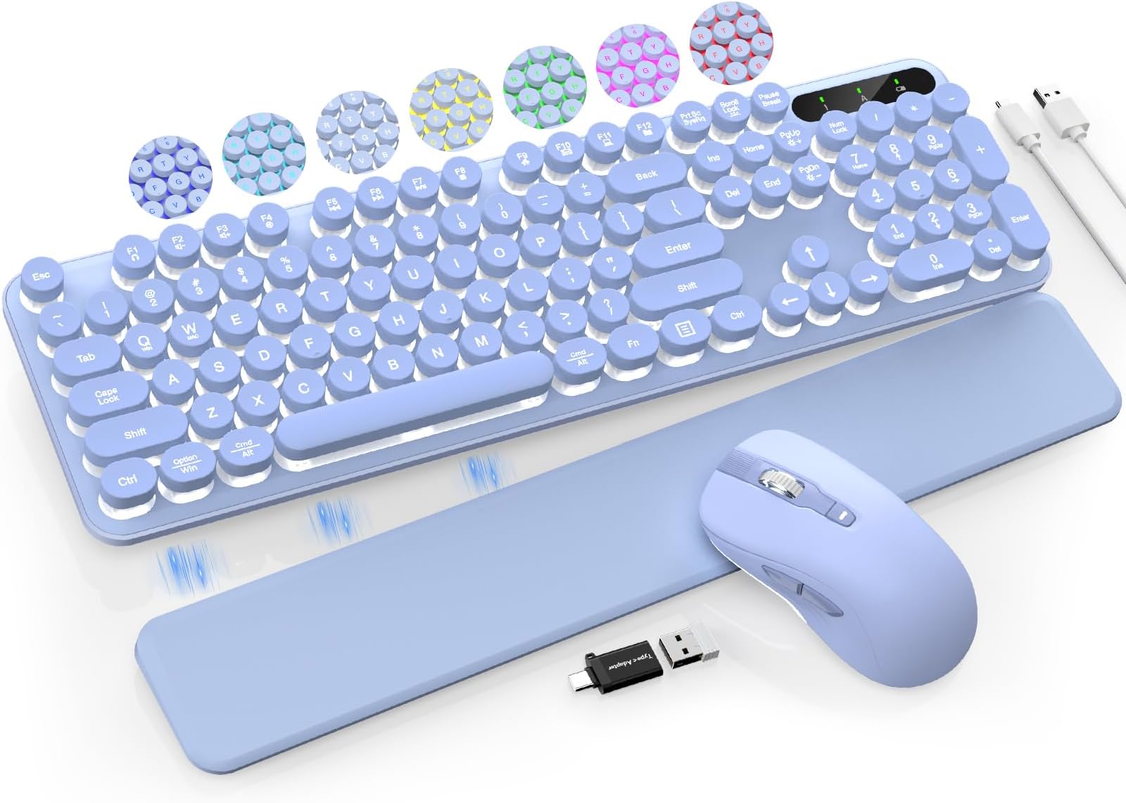 Amazon.com: Wireless Keyboard and Mouse Combo - Light Up Letters ...
