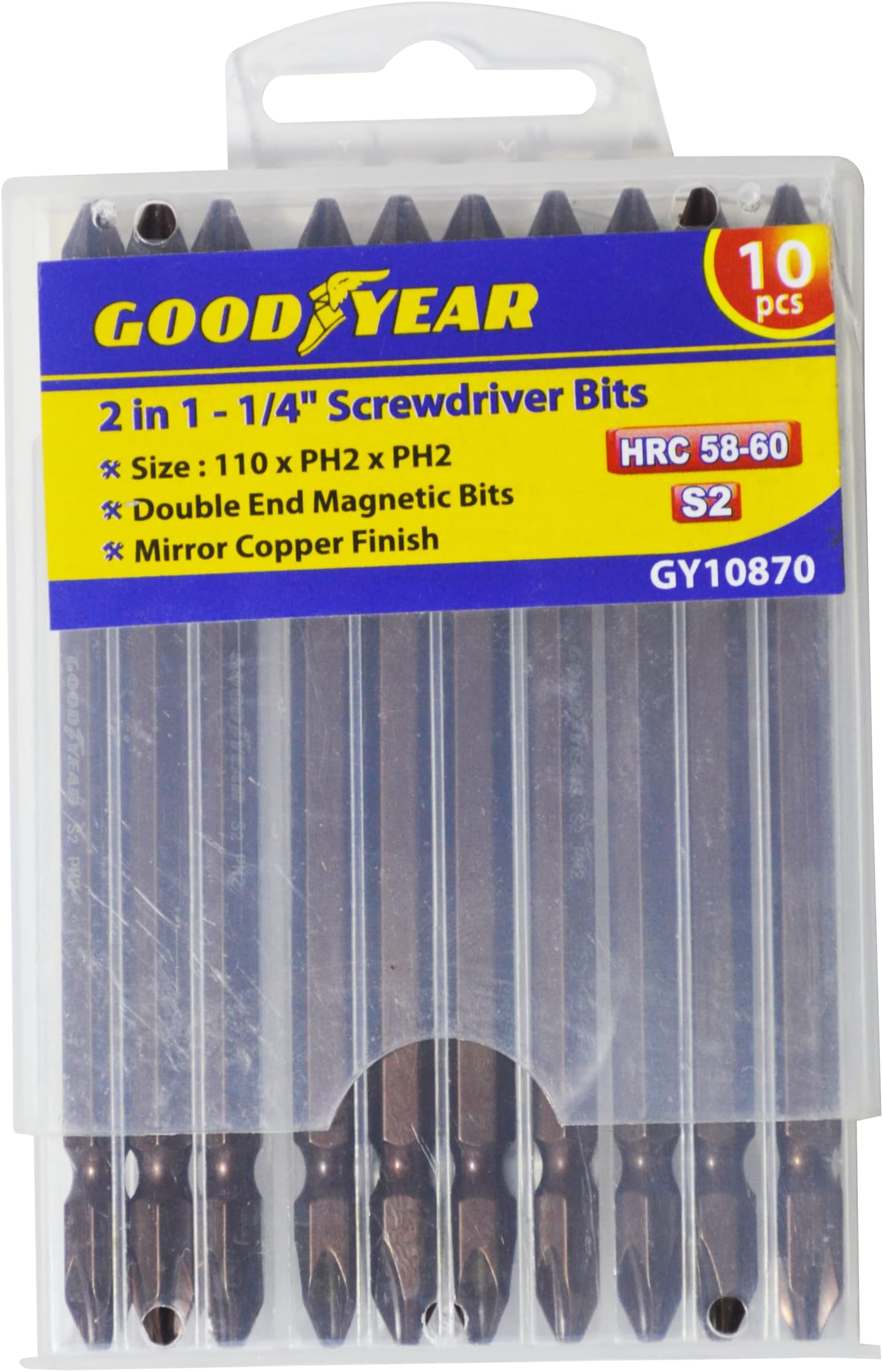 Goodyear Screwdriver Bits Set, Impact Screwdriver Bits, Hex Double ...