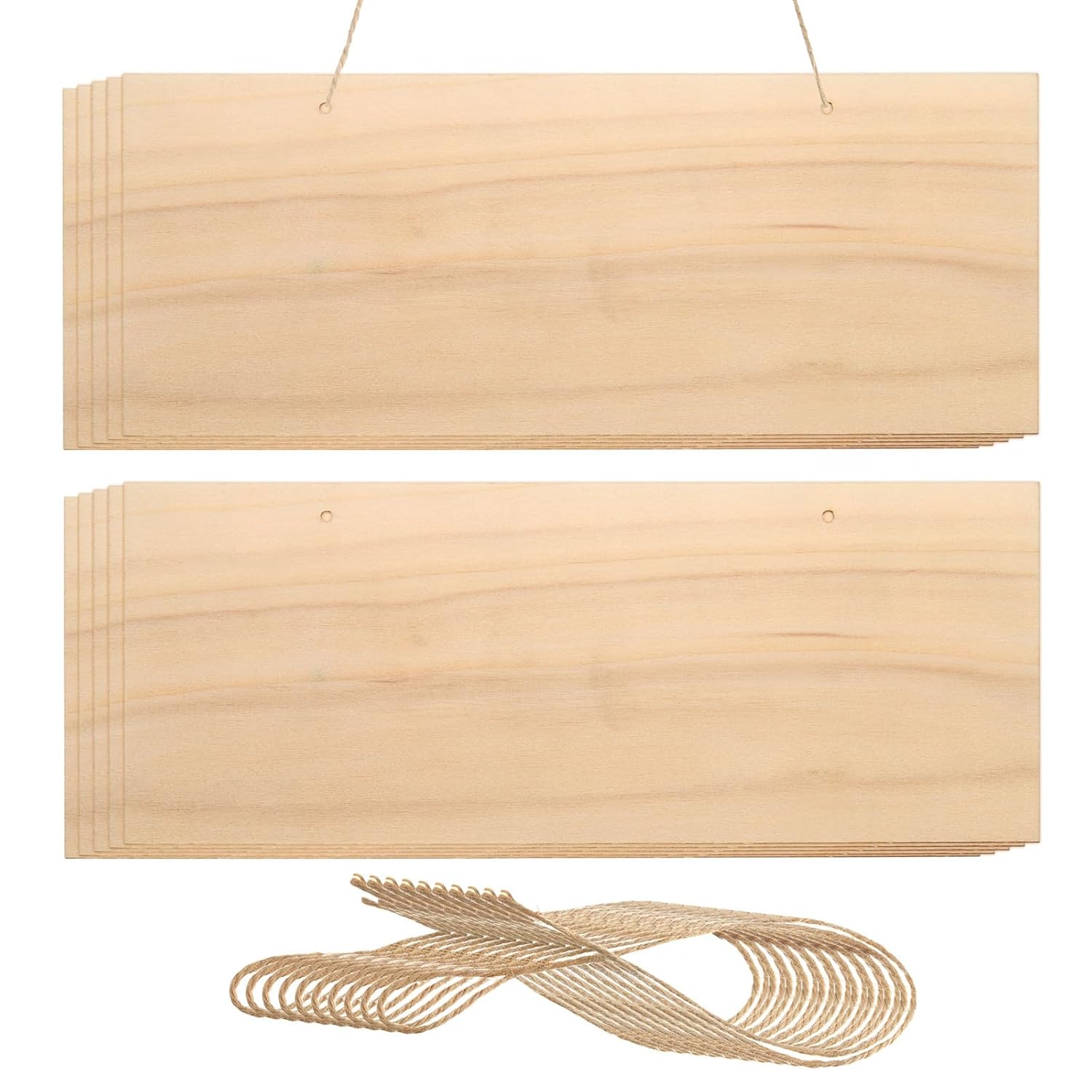 Amazon.com: MECCANIXITY Hanging Wood Sign with String, 10"x4" Rectangle ...