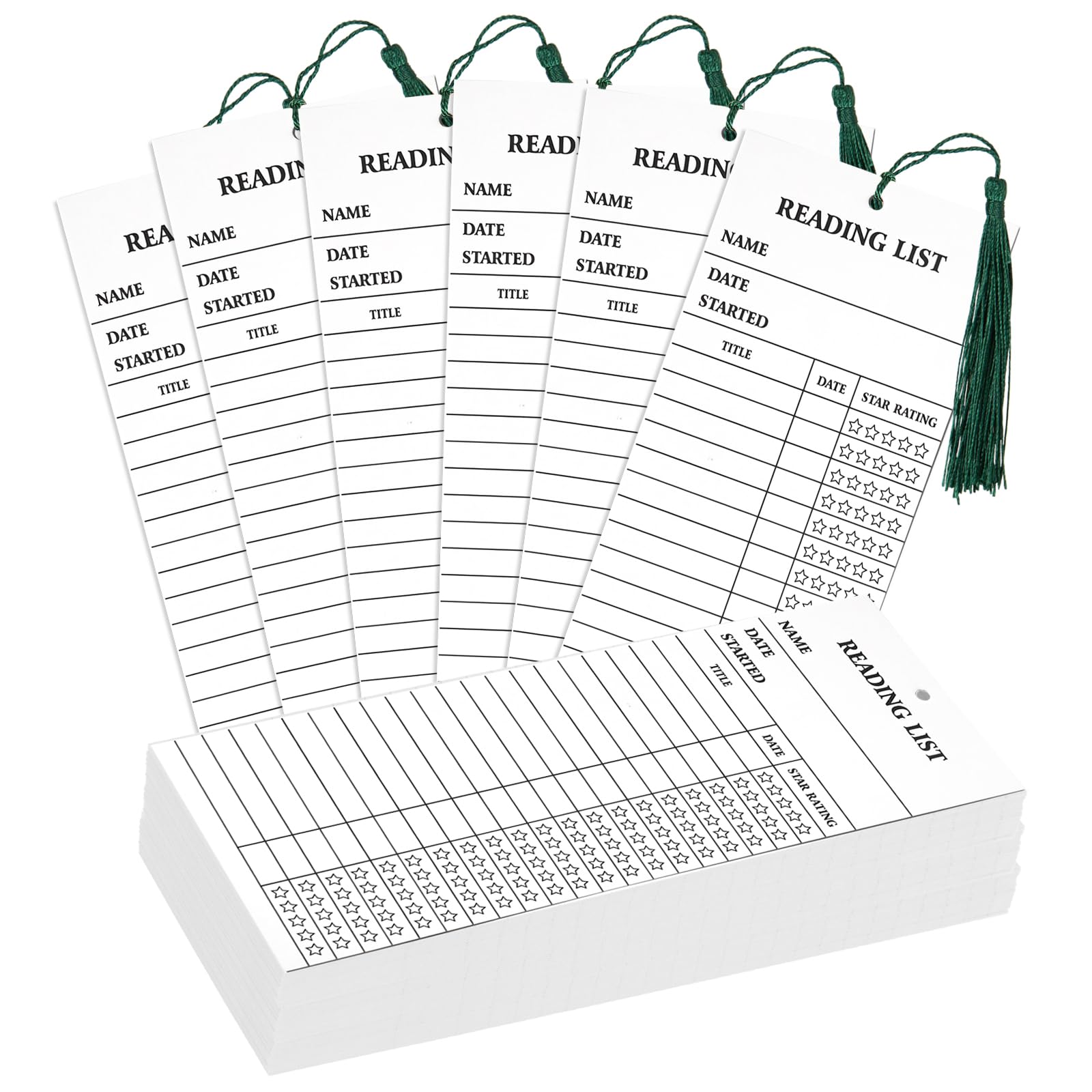 Amazon.com: 100 Pieces Reading List Bookmark with Tassels, 3 x 8 Inch ...