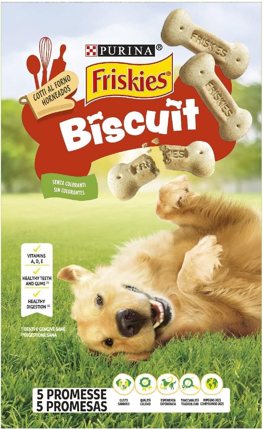 PURINA FRISKIES Biscuit Snack per Cani Adulti Biscotti con 6 Confezioni ...