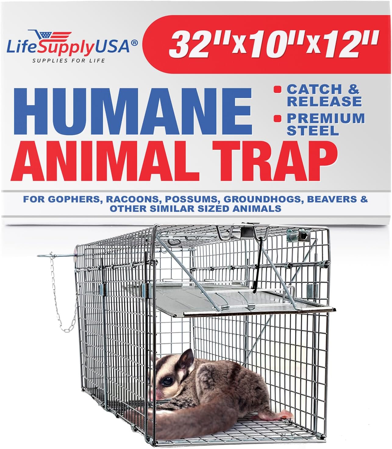 Amazon.com: LifeSupplyUSA Heavy Duty Catch Release Large Live Humane ...