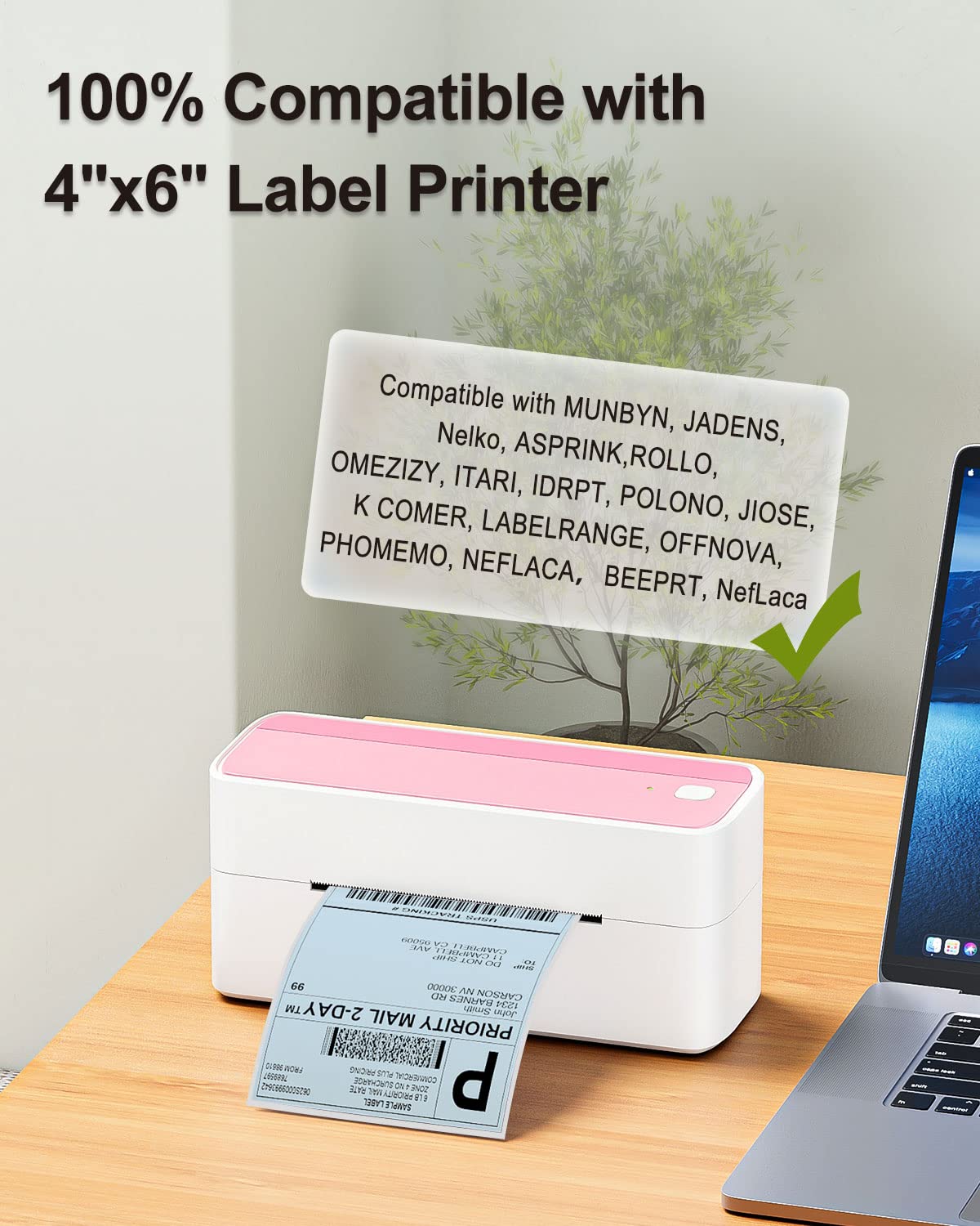 Snapklik.com : 4x6 Thermal Label Printer Paper - 500 PCS Blue 4x6 Fan ...