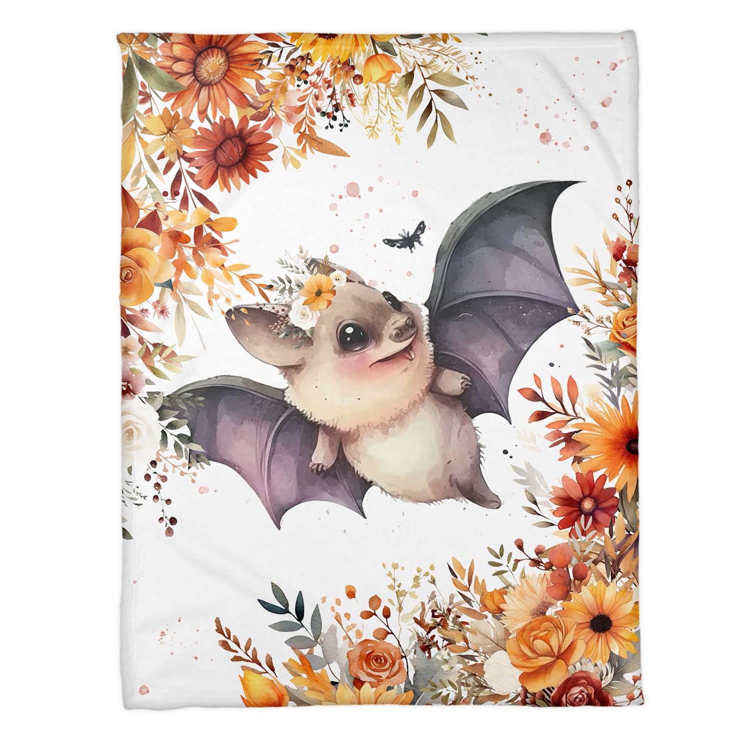 Amazon.com: Zocoshi Halloween Baby Girl bat Blanket, Floral Baby bat ...
