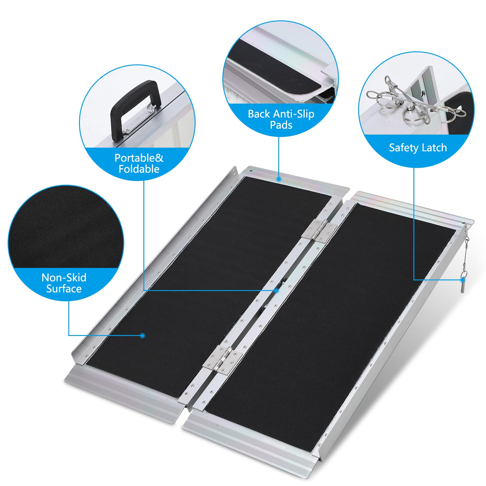 Snapklik.com : 2FT Portable Wheelchair Ramp, Folding Wheelchair Ramp ...