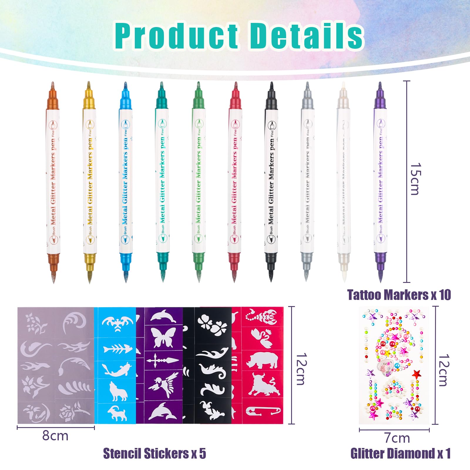 Watervaste Stift Tattoos Brrnoo Tattoo Stifte Für Die Haut