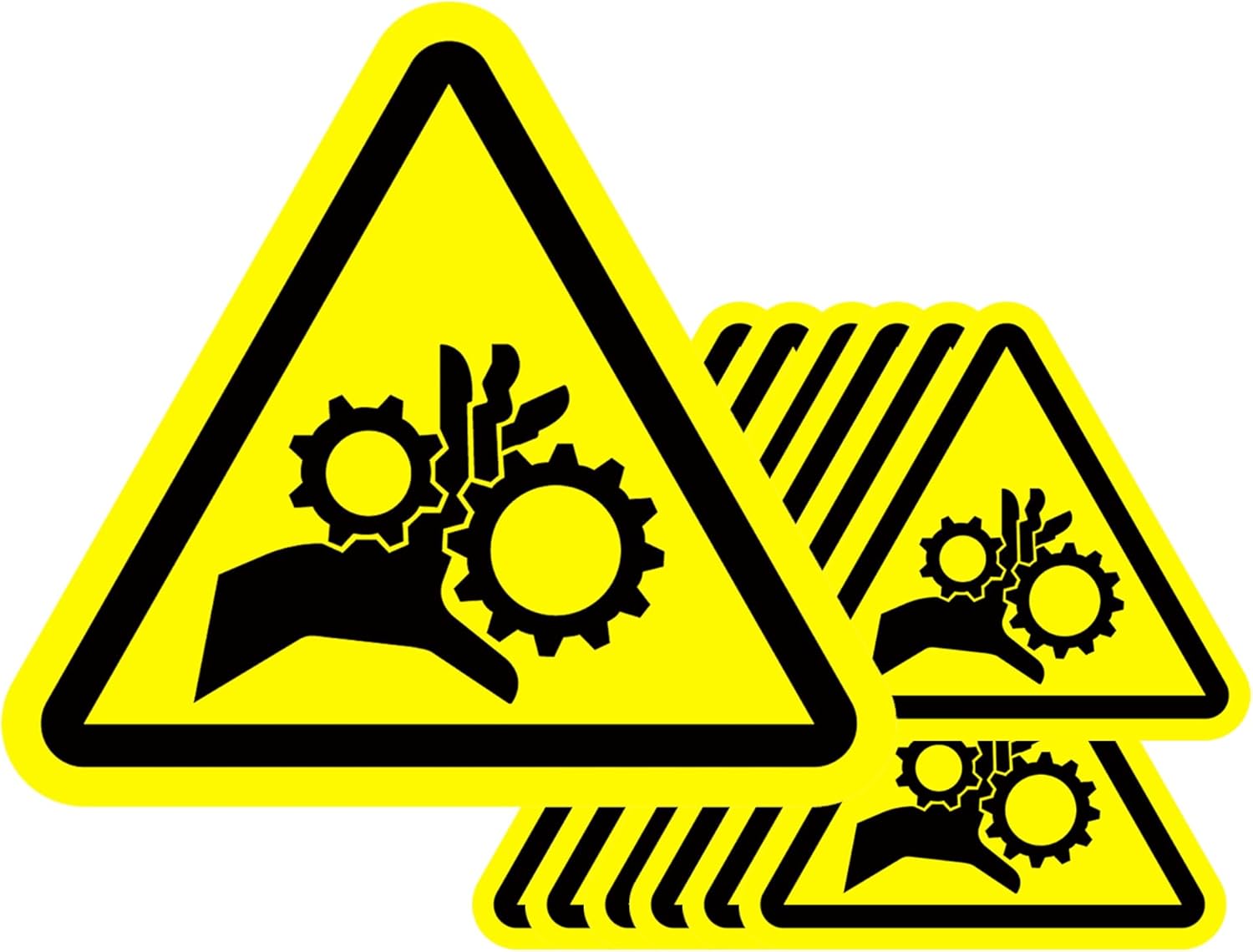 2 Inch Triangular Pinch Point Safety Stickers Pinch Point Industrial ...