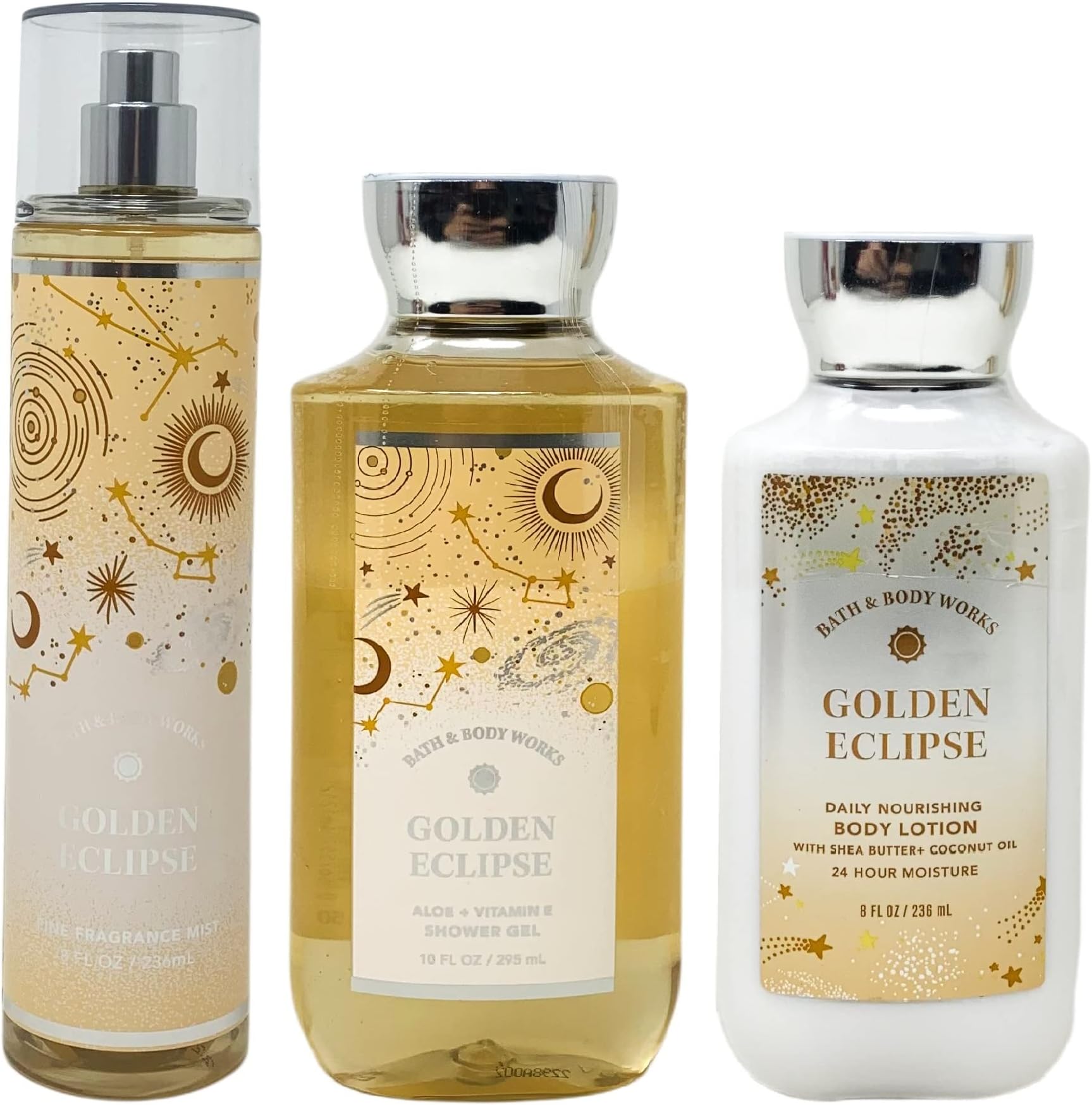 Amazon.com : Bath & Body Works Golden Eclipse Trio Gift Set - Fragrance ...