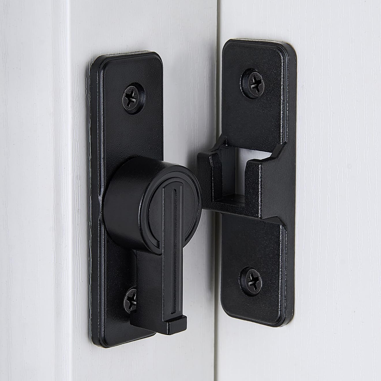 Snapklik.com : 2 Packs Black 90 Degree Barn Door Latches,Heavy Sliding ...