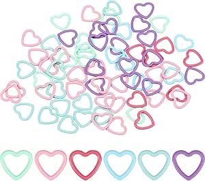 Amazon.com: 80Pcs Heart-Shaped Stitch Markers Metal Multicolor Stitch ...