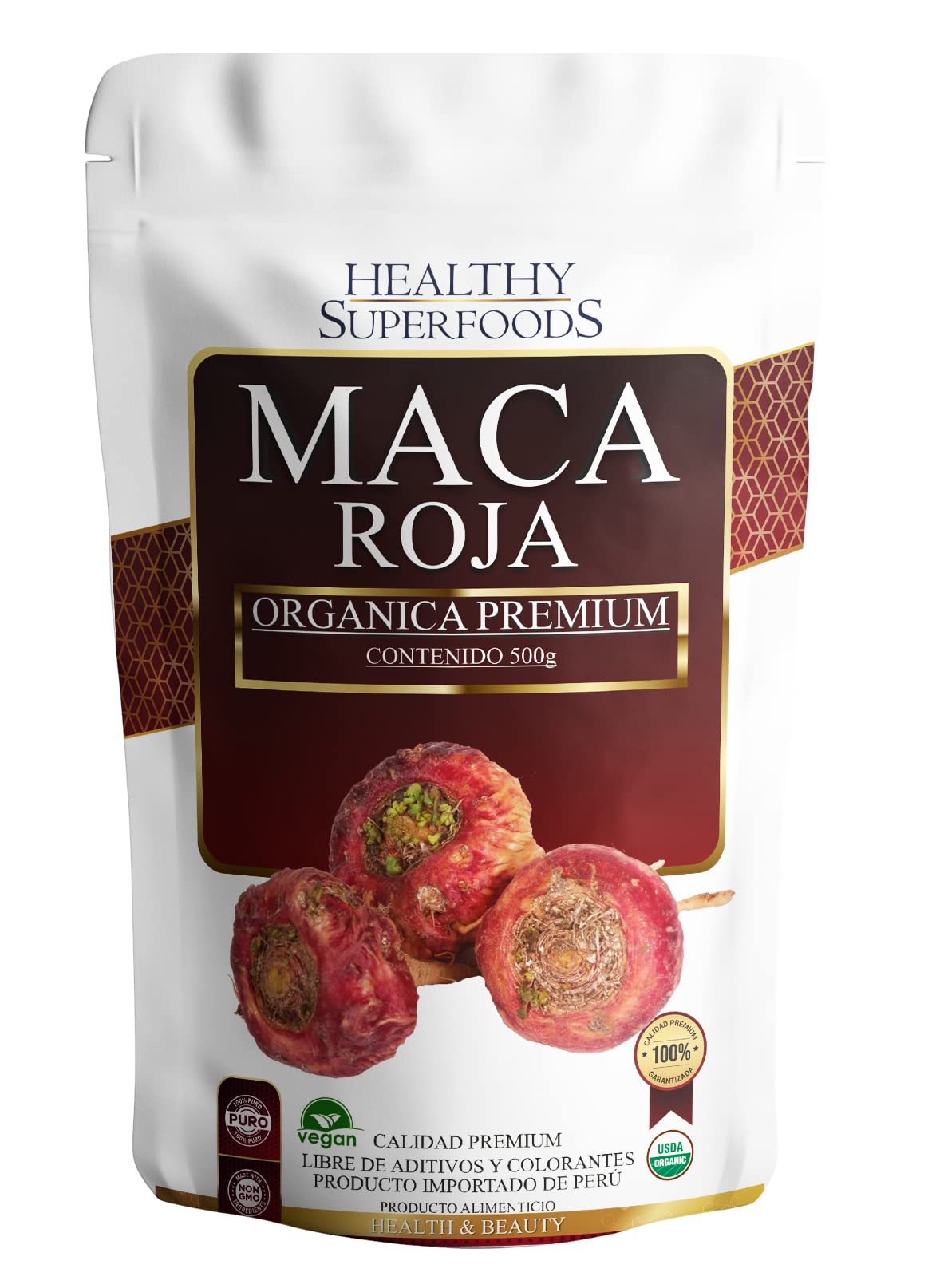 Maca Roja 500g Premium Orgánica : Amazon.com.mx: Salud y Cuidado Personal