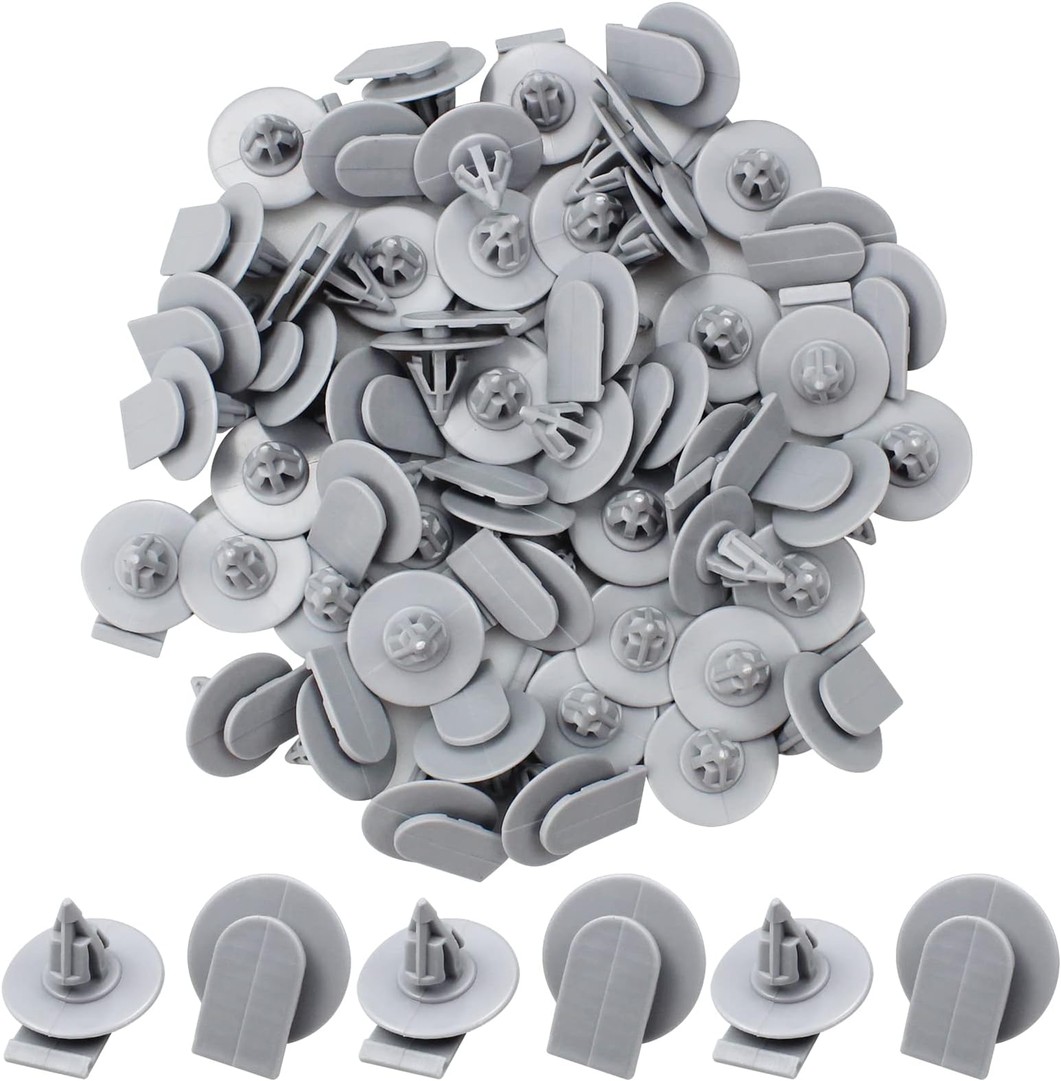 Lot de 50 clips de fixation en plastique gris pour garniture de roue ...