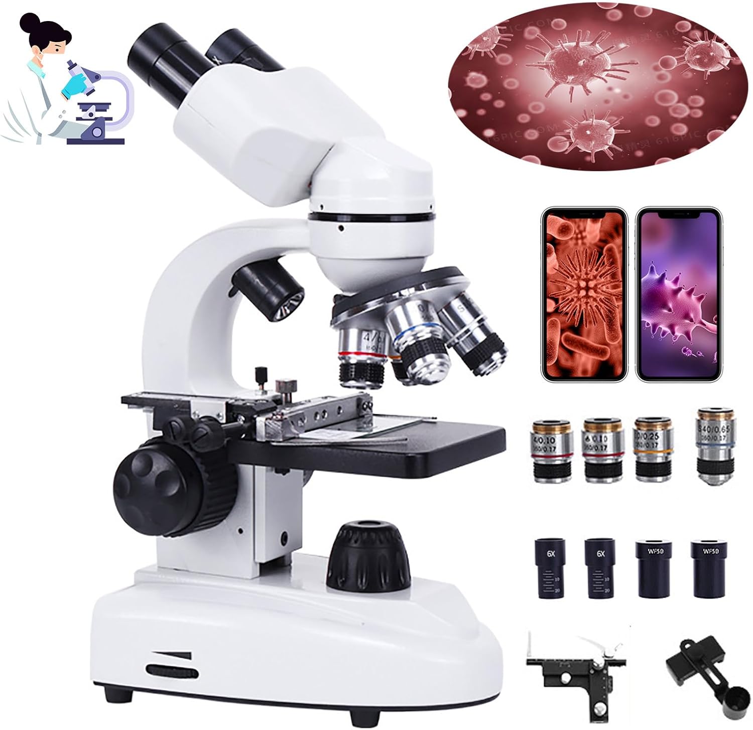 12000x/18000x/30000x Labor-Binokular-Verbindungsmikroskop ...