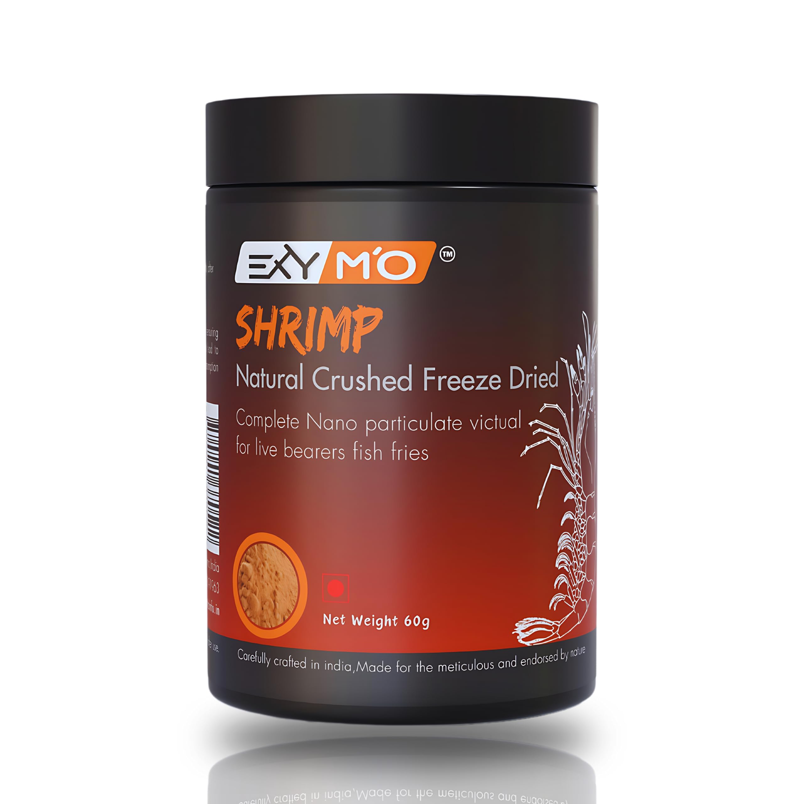 EXYMO Freeze Dried Grinded/Crushed Shrimp Fish Food 48% Protein for ...