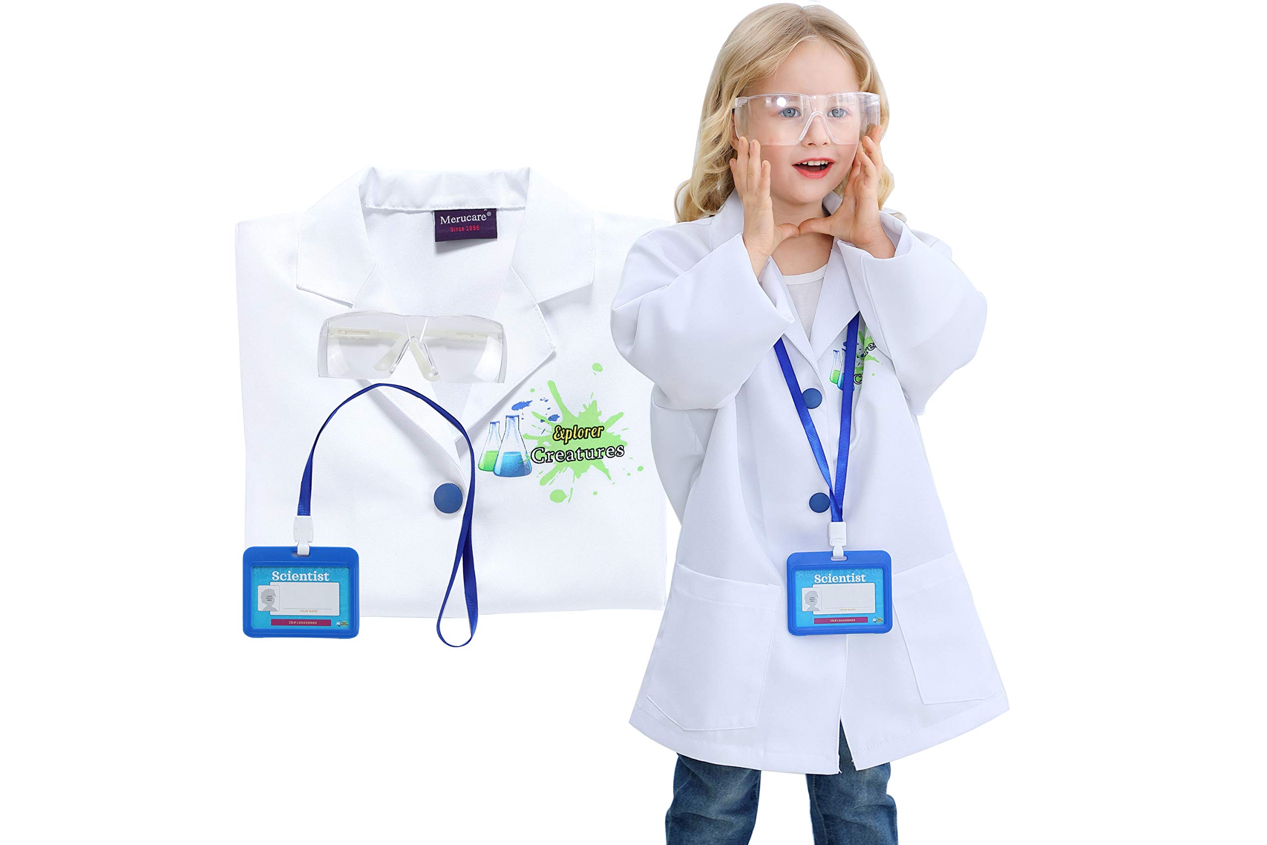 Buy Merucare Role Play Sets White Lab Coat for Kids - Children's Lab ...