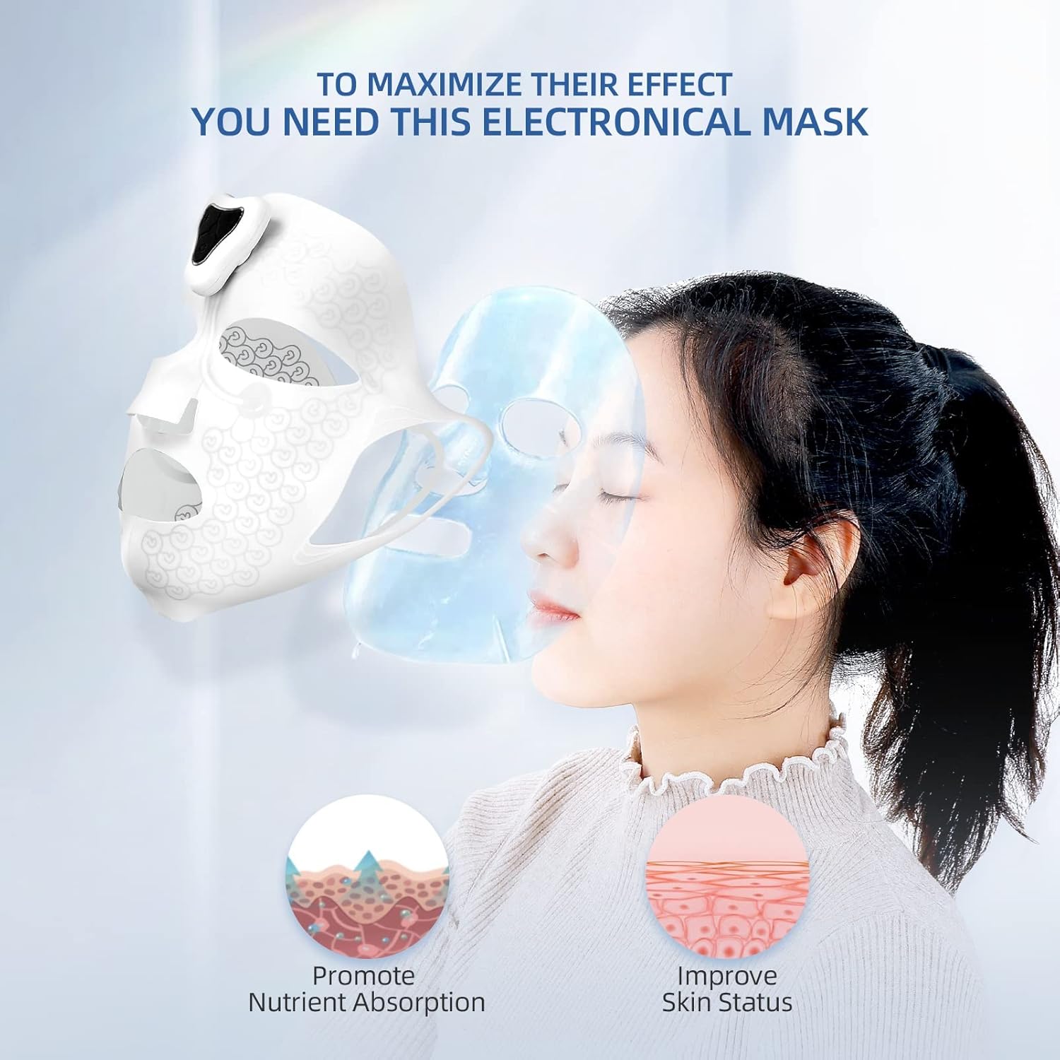 LIARTY Electric Facial Beauty Mask Facial Lifting Mask EMS Vibration ...