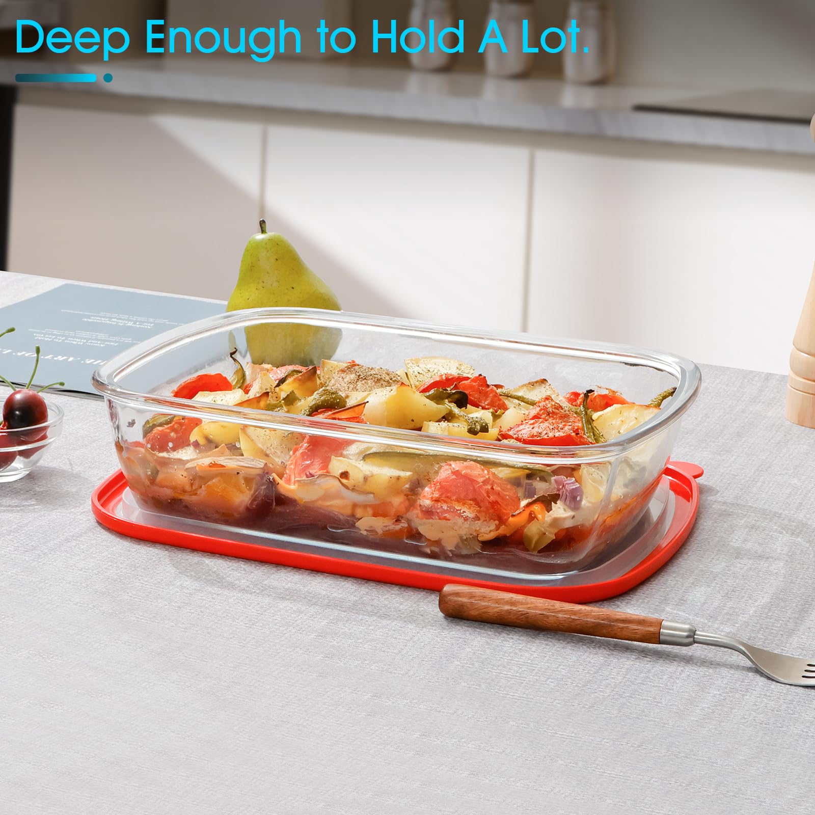 Snapklik.com : NUTRIUPS 9x11-Inch, 3 QT Rectangle Glass Baking Dish