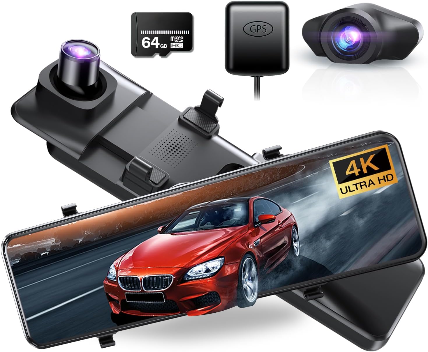 Amazon.co.jp: 【4K画質&SONY IMX589センサー】 ドライブレコーダー ミラー型 前後2カメラ ドラレコ 11インチ ...
