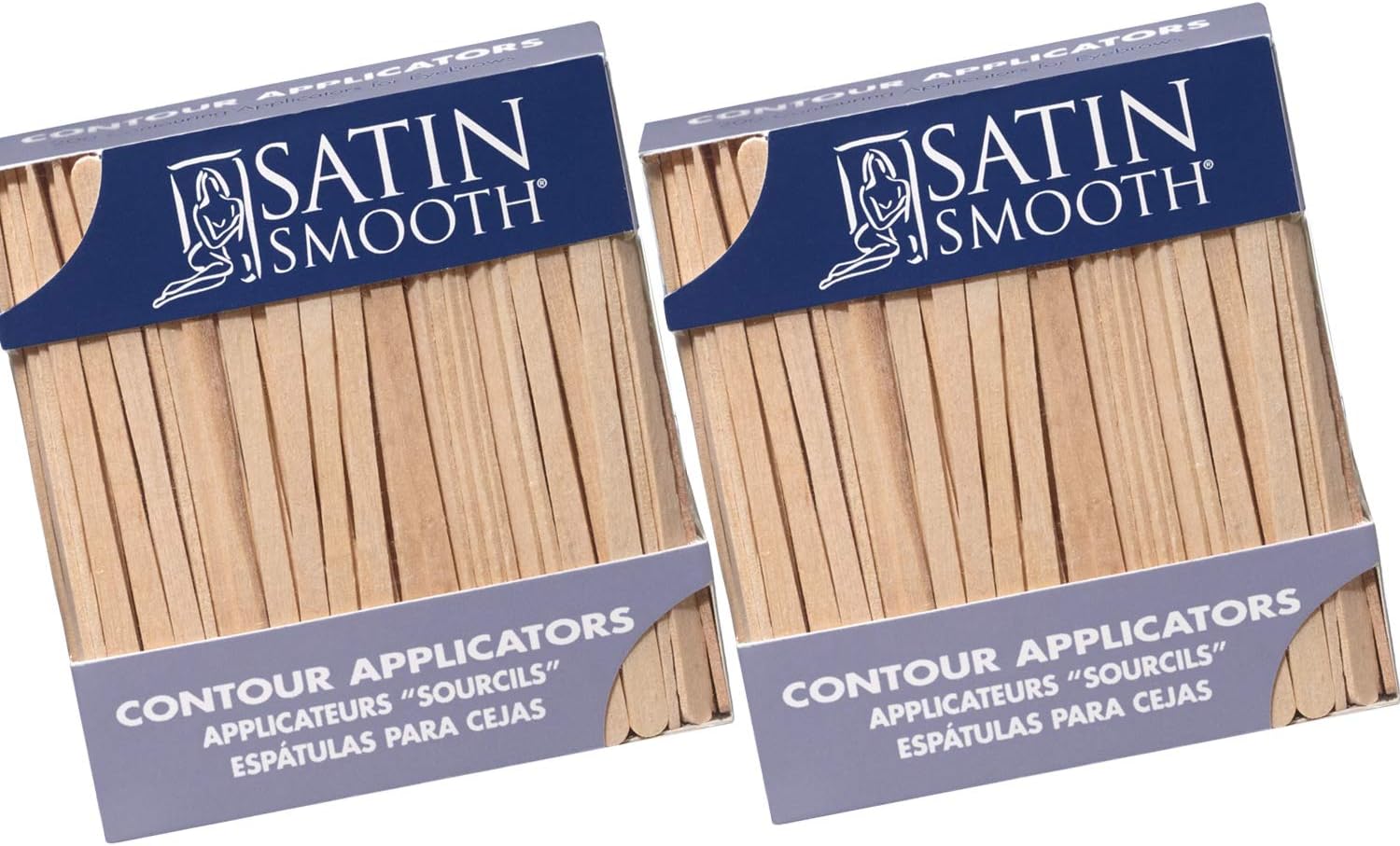 Amazon.com : Satin Smooth Contour Applicators, for Eyebrows and Facial ...
