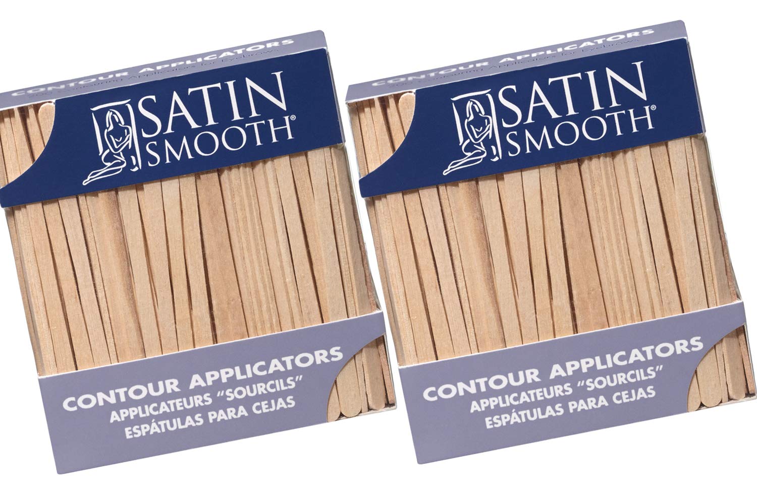 Amazon.com : Satin Smooth Contour Applicators, for Eyebrows and Facial ...