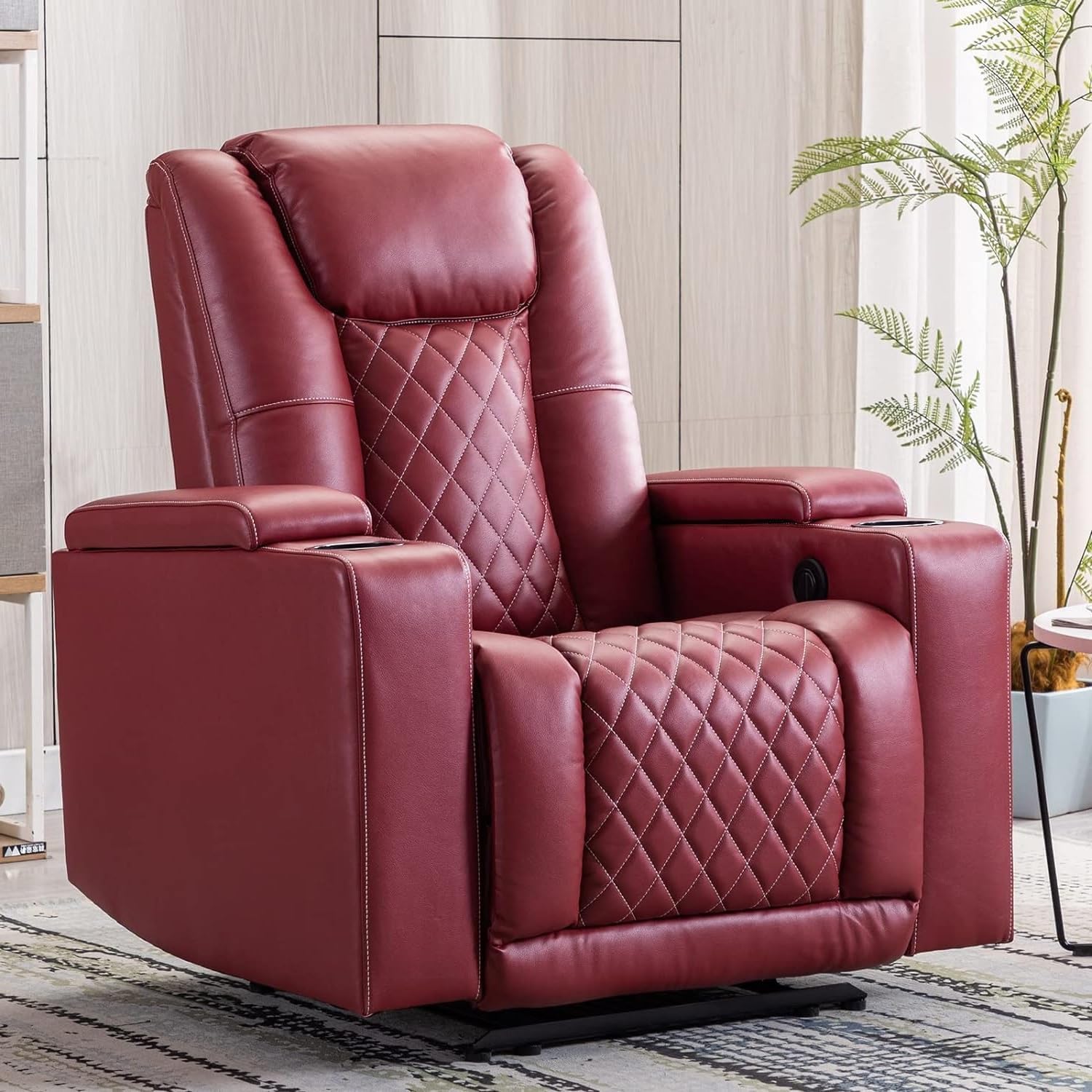 Amazon.com: Phoenix Home Modern Power Cup Holder Faux Leather Electric ...
