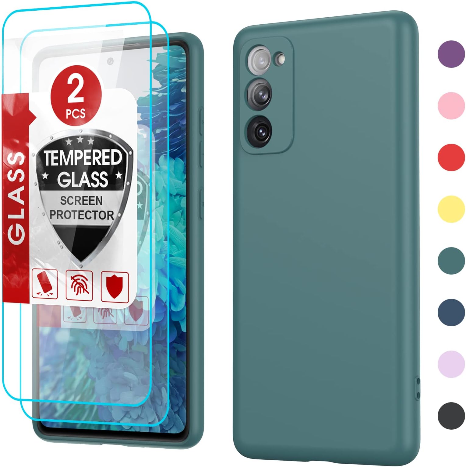 Amazon.com: for Samsung Galaxy A04E Case with 2 Pack Tempered Glass ...