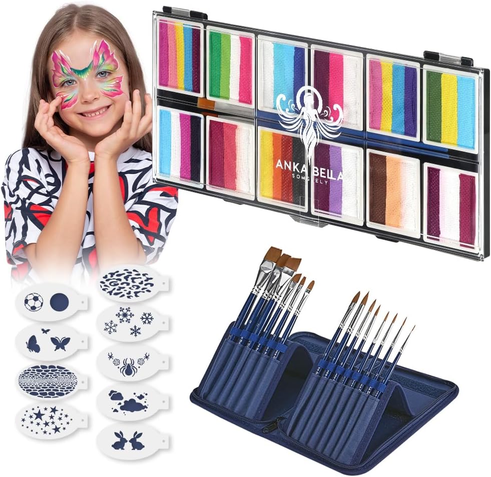 Amazon.com: Kraze FX Professional Face Painting Split Cake Palette ...