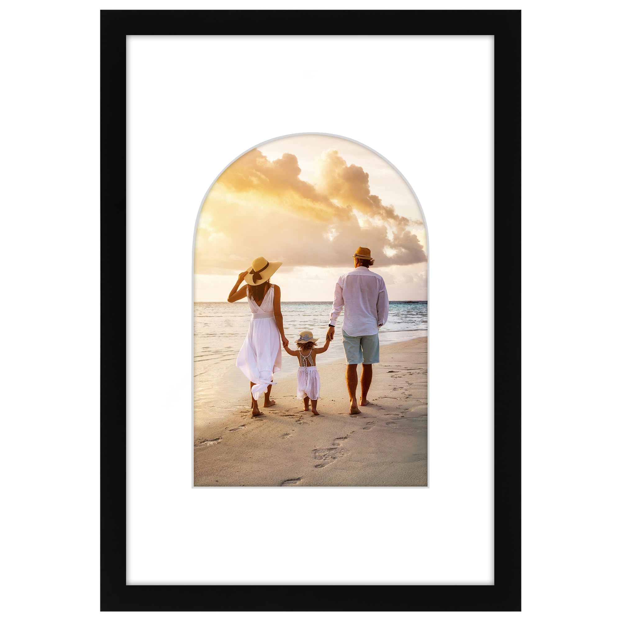 Amazon.com - Americanflat 8x12 Picture Frame with Arch Mat Insert and ...