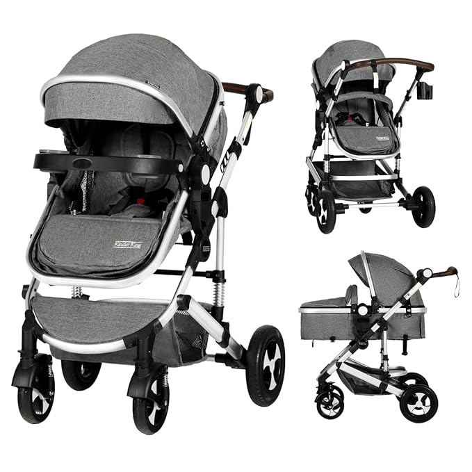 Amazon.com : Kinder King 3 in 1 Reversible Baby Stroller w/Detachable ...