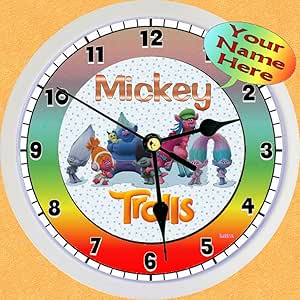 Amazon.com: Personalized Trolls Wall Clock : Home & Kitchen