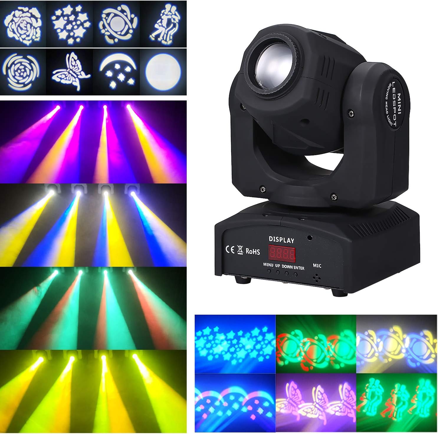 Amazon.com: Lixada Moving Head Light 90W Stage Light DMX512 Auto-Run ...