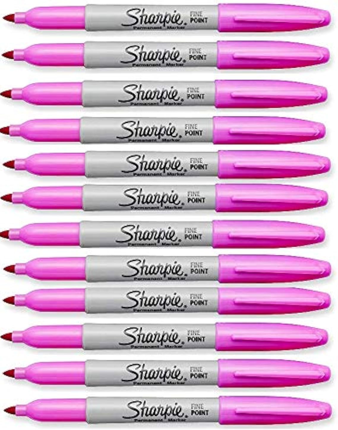 Amazon.com : Sharpie Permanent Markers, Fine Point, 12 Pack Electric ...