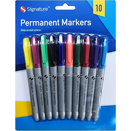 10 | 20 | 50 x Permanent Markers Pack Assorted Multi-Colour Fine Point ...