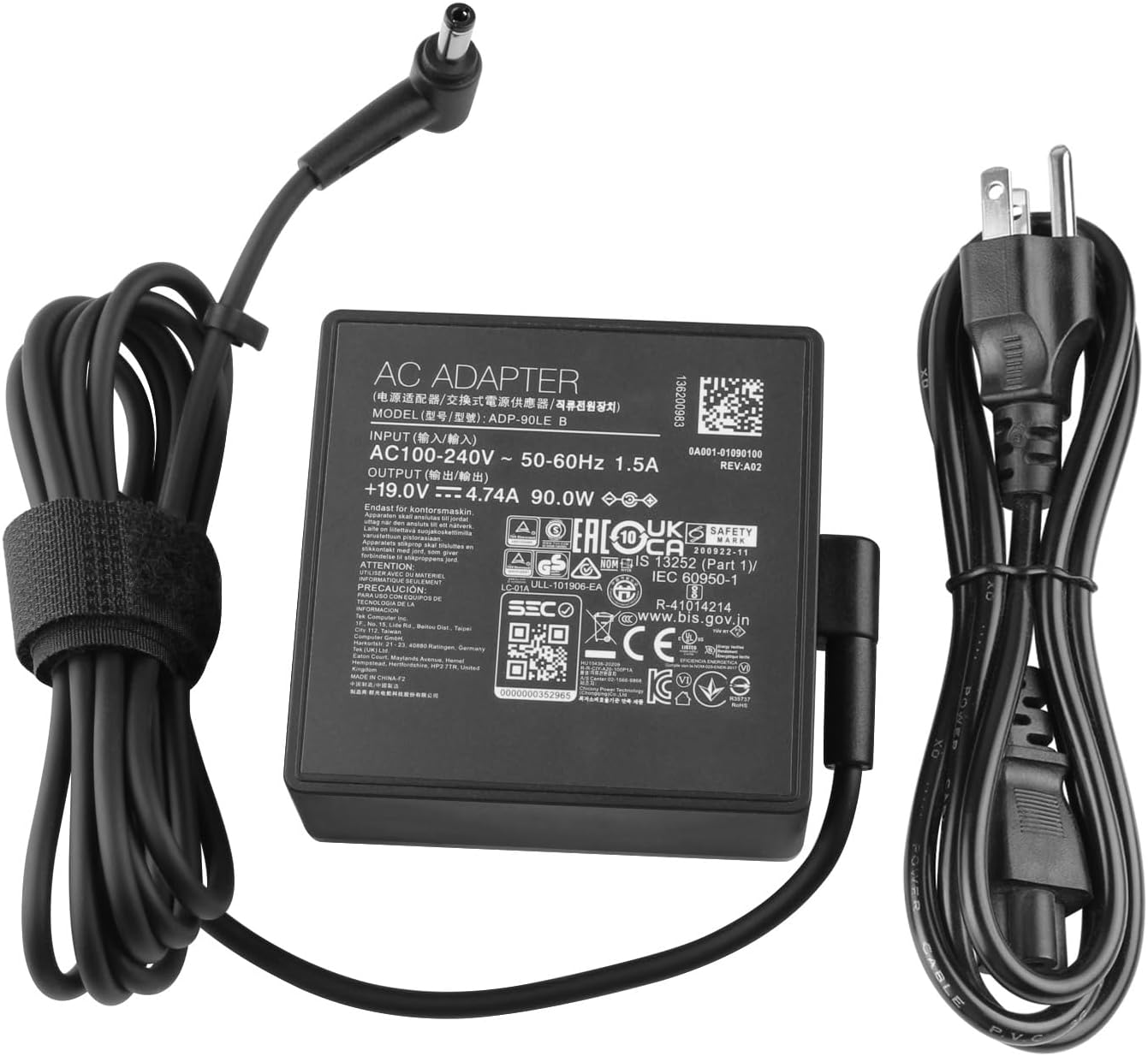 19V 4.74A 90W Charger Adapter for Asus A19-090P2A K55D K55N K55VD K55VM ...