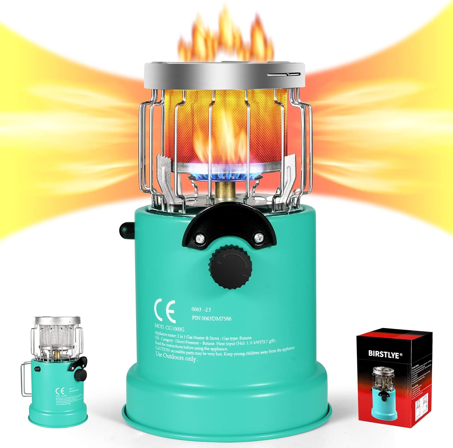 Amazon.com: 2 in 1 Portable Heater & Stove,Outdoor Camping Gas Stove ...