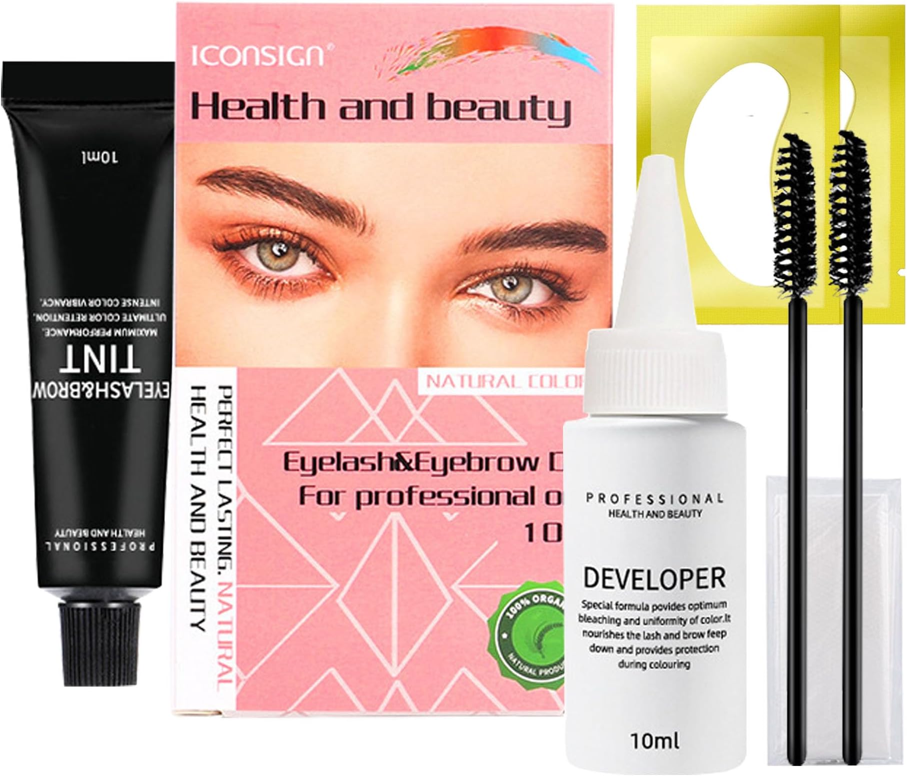 Amazon.com : 2 in 1 Lash & Brow Kit, Eyelash & Eyebrow Color Set ...