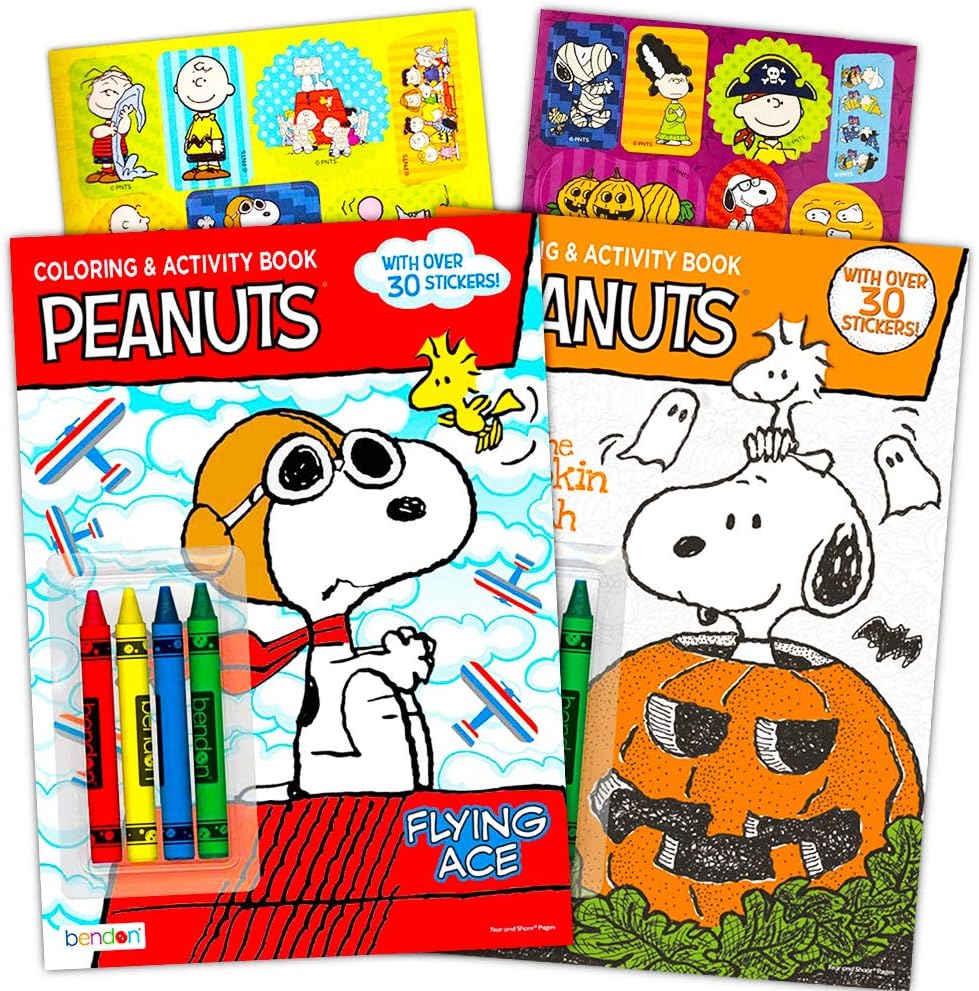 Amazon.com: Peanuts Snoopy Coloring and Activity Book Set with Stickers ...