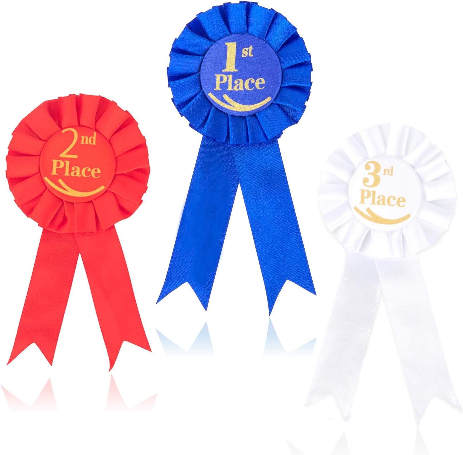 Amazon.com : Thinp Ribbon Award Set, 3 Pieces Rosette Ribbon Prize ...