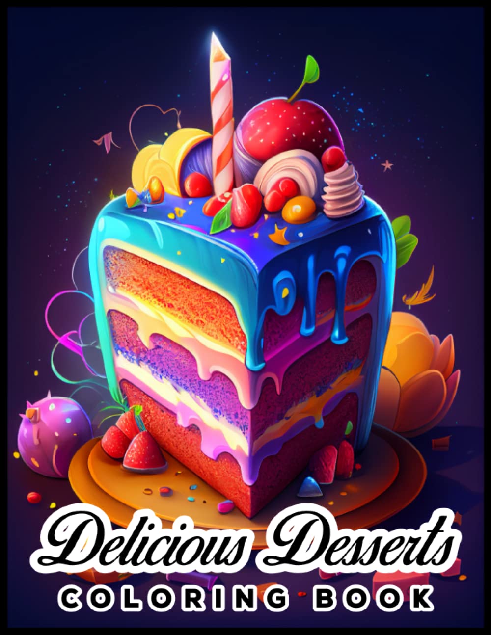 Delightful Desserts Coloring Book: Delicious Dessert Image Books For ...