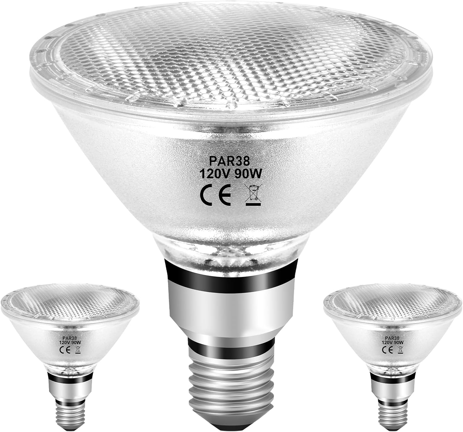 ZazaFi PAR38 Flood Llight Bulbs, 2 Pack High Output PAR38 Halogen Flood ...