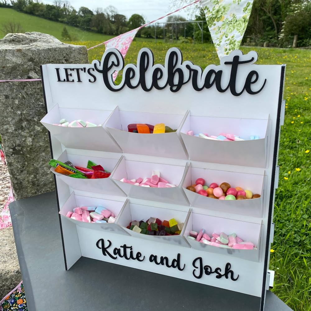 Wooden Sweet Bar Stand, Personalised Treat Wall, Pick n Mix Display ...
