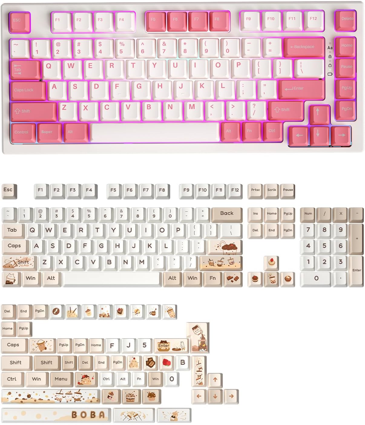 Amazon.com: YUNZII YZ75 75% Hot Swappable Wireless Keyboard(Gateron G ...