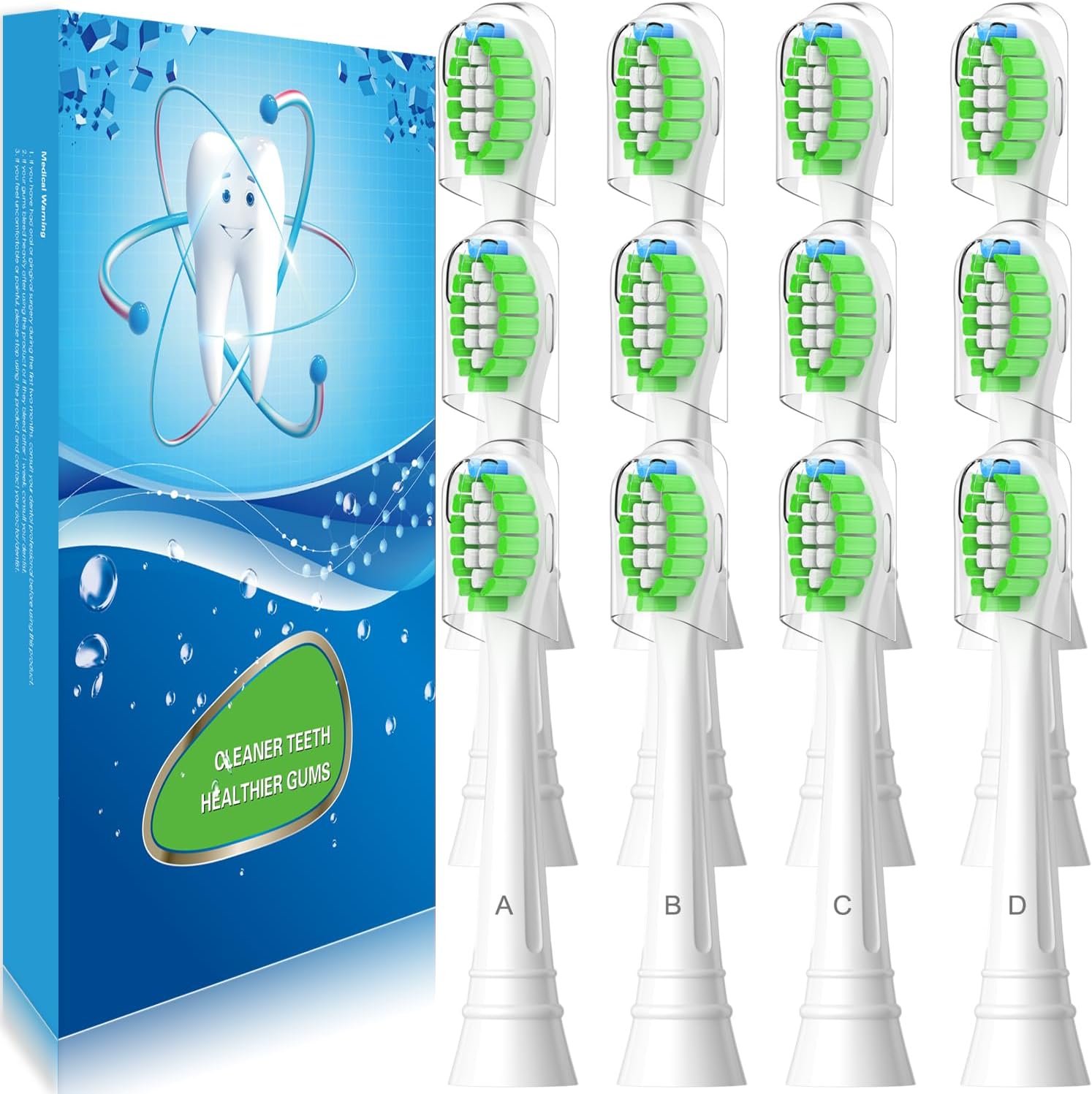 Amazon.com : Wetqaip Replacement Heads Compatible with Philips Sonicare ...