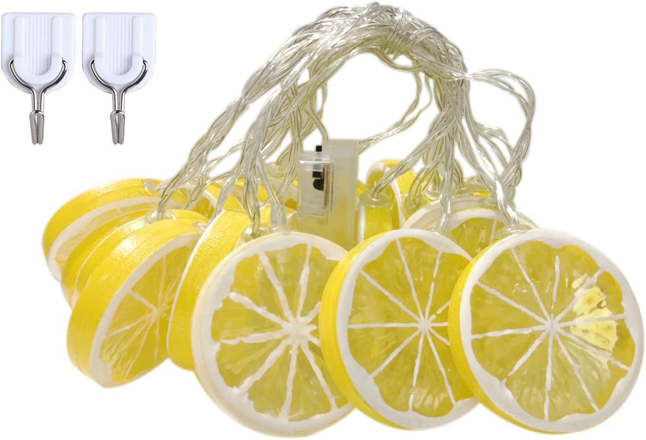 Amazon.com : SDOUBLEM 20LED Fruit Lemon String Lights Battery Powered ...