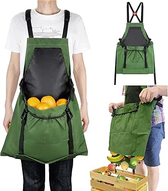 Amazon.com: lapinchen Gardening Apron, with Quick Release Pockets for ...
